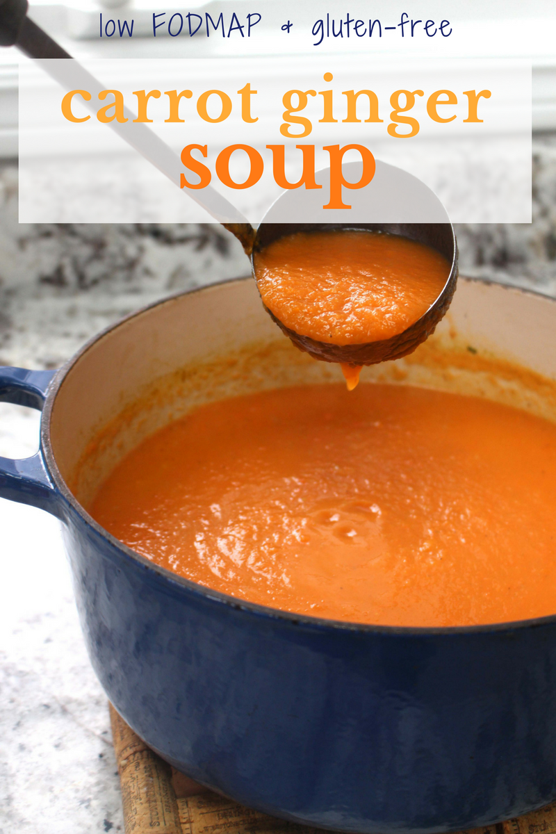Vegan & Low FODMAP Carrot Ginger Soup